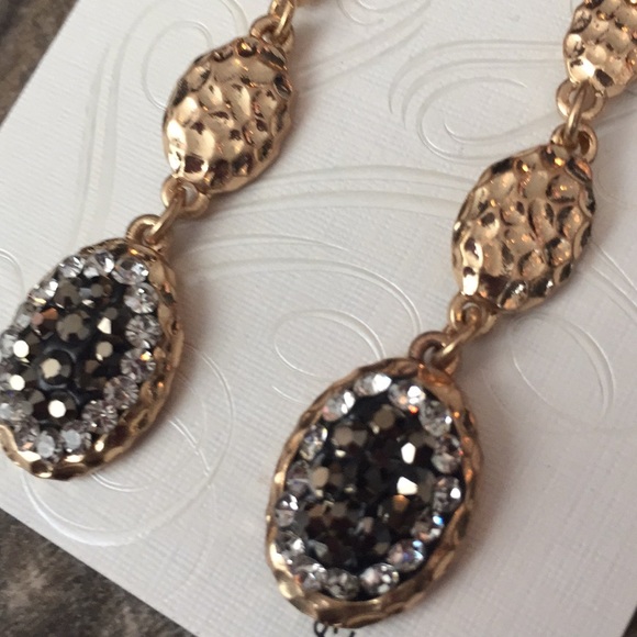 laura ford | Jewelry | Laura Ford Sparkly Gold Earrings New | Poshmark